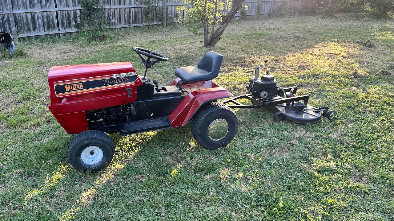 Victa Lawn Tractor, Manual, Custom Build Tow Behind Mower - YouTube
