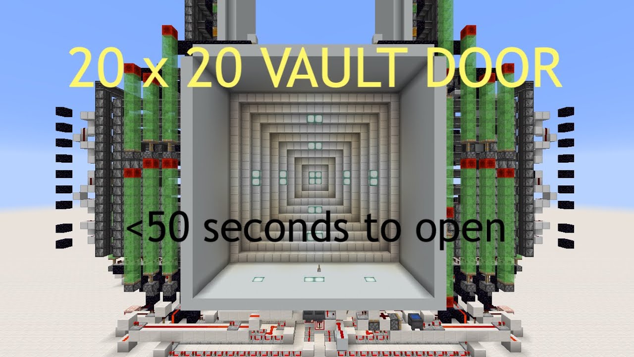20x20 Vault Door in Minecraft! (~50 sec opening) - YouTube