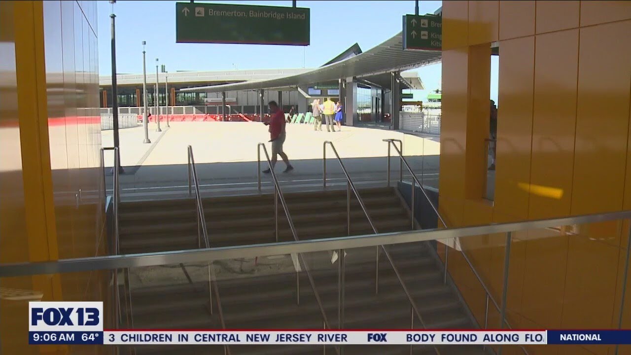 New entry building, concourse at Colman Dock - YouTube