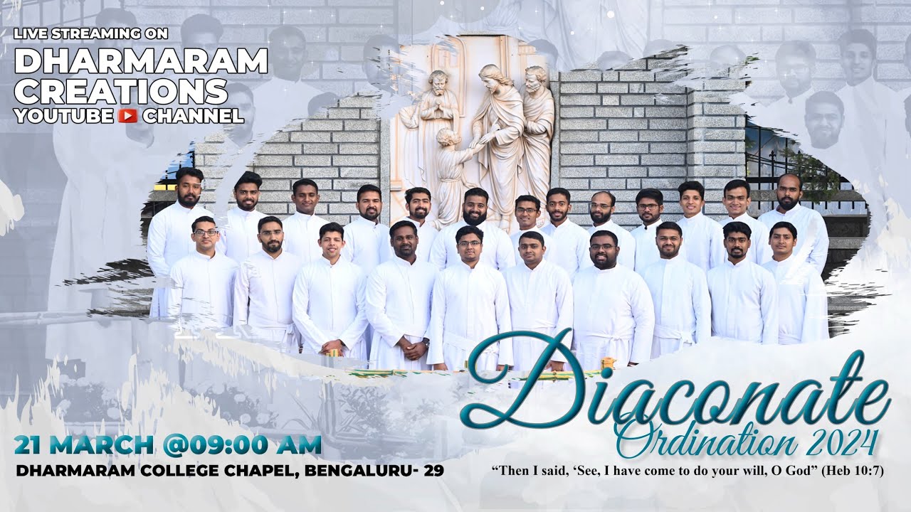 Diaconate 2024, Dharmaram College, Bengaluru - YouTube