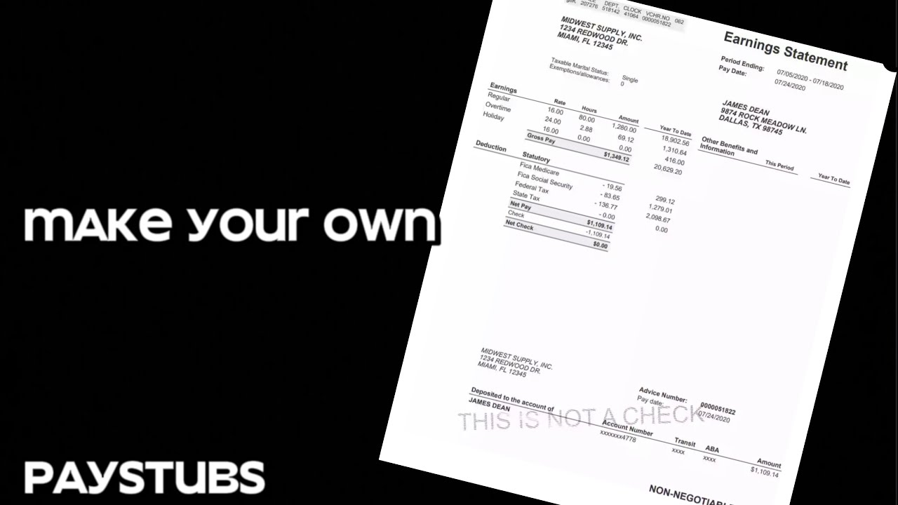 How To Make Your OWN PAYSTUBS in 2023 - YouTube