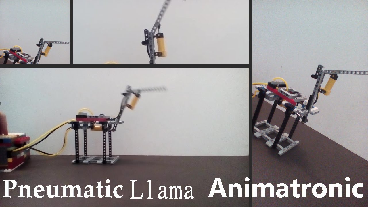 Lego Pneumatic Animatronic Llama - YouTube