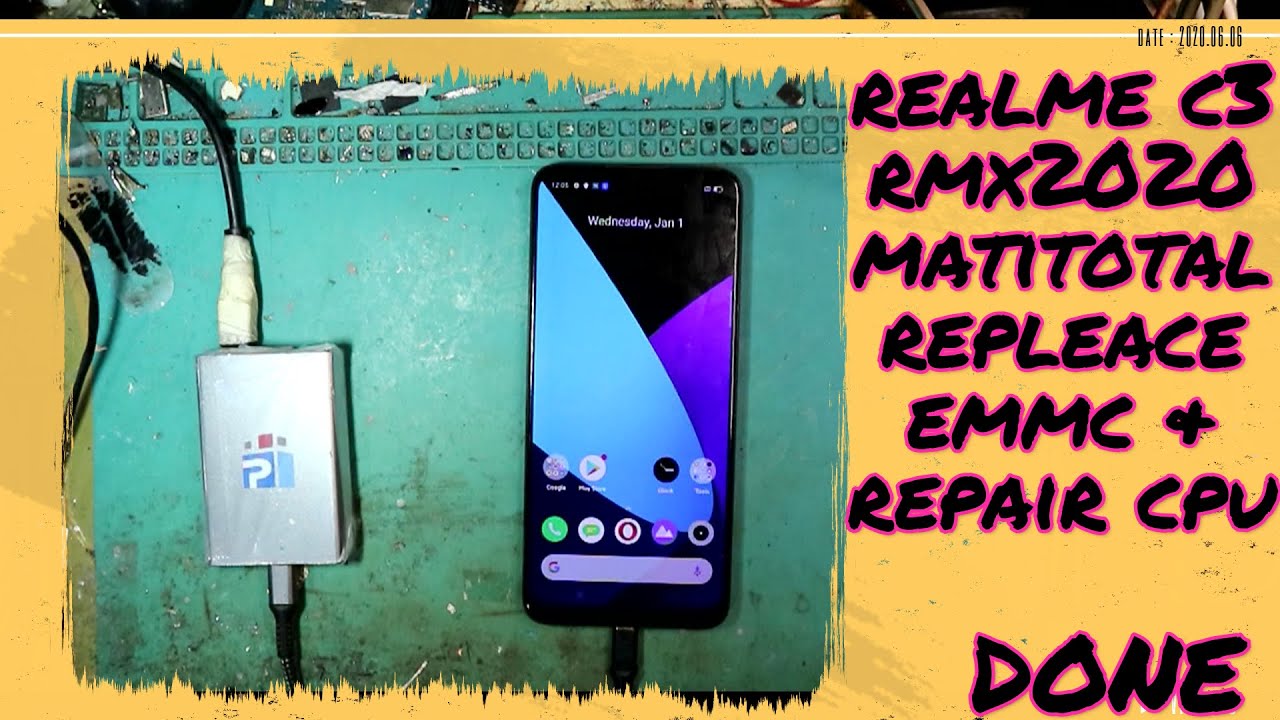 REALME C3 RMX2020 MATI TOTAL CPU REPAIR DAN EMMC GANTI BARU - YouTube