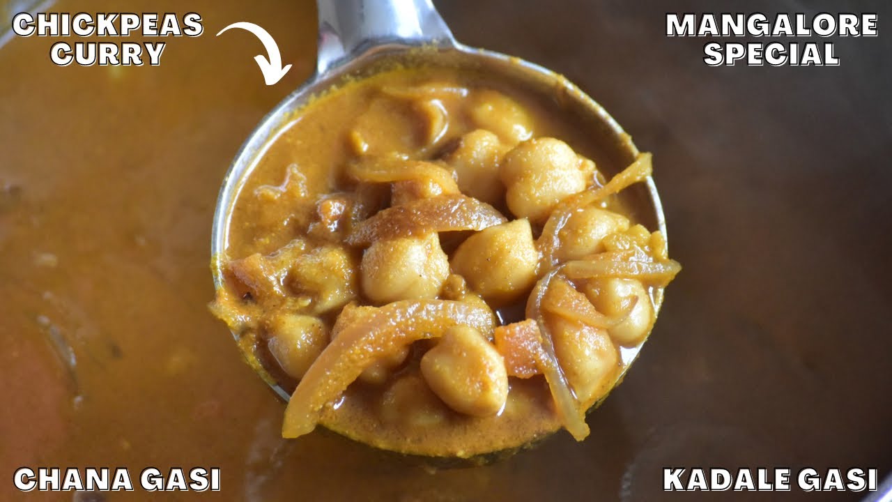 chickpeas curry mangalorean | kadale gassi | chana curry | kabuli chana ...
