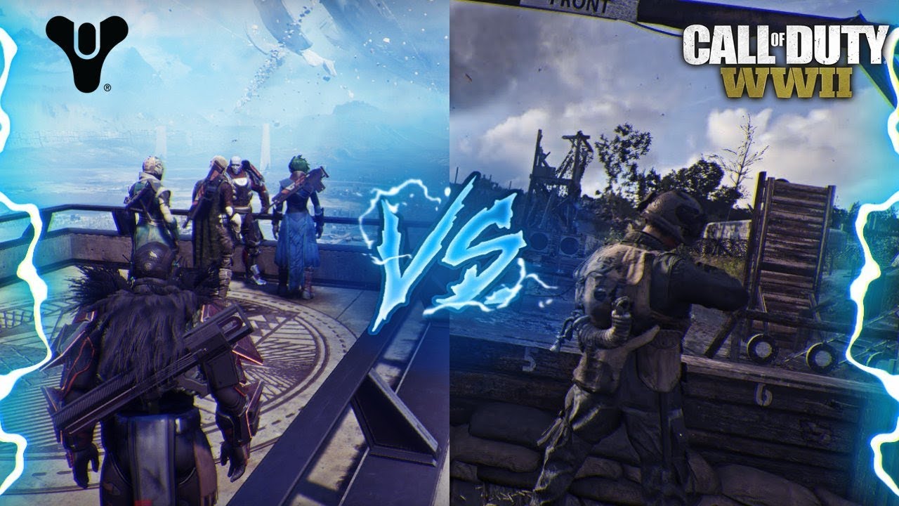 Destiny 2 Tower vs Cod WW2 Headquarters! Social Spaces Compared - YouTube