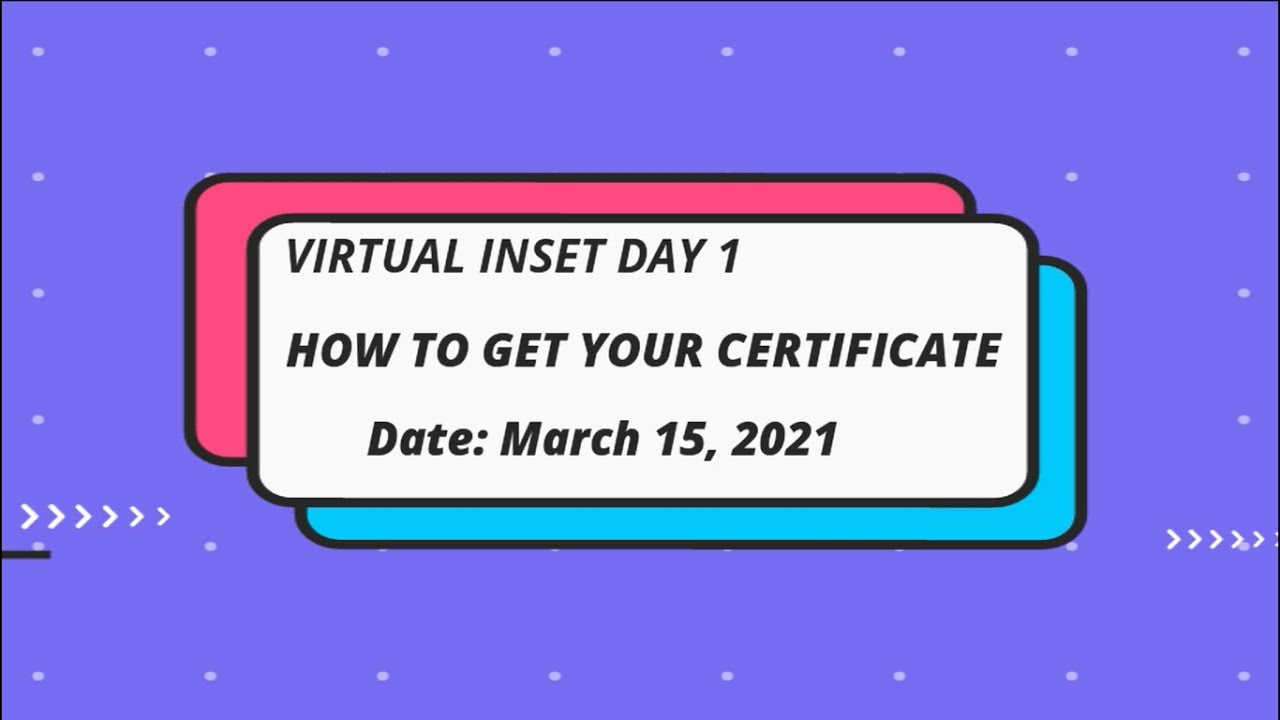 How to get your certificates in VIRTUAL INSET DAY 1 - YouTube