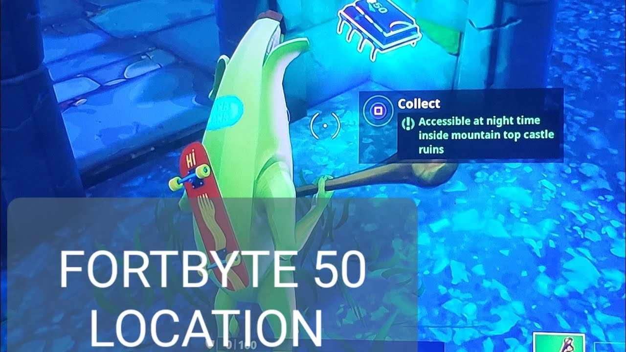 Fortnite Fortbyte 50 Accessible At Night Time Inside Mountain Top ...