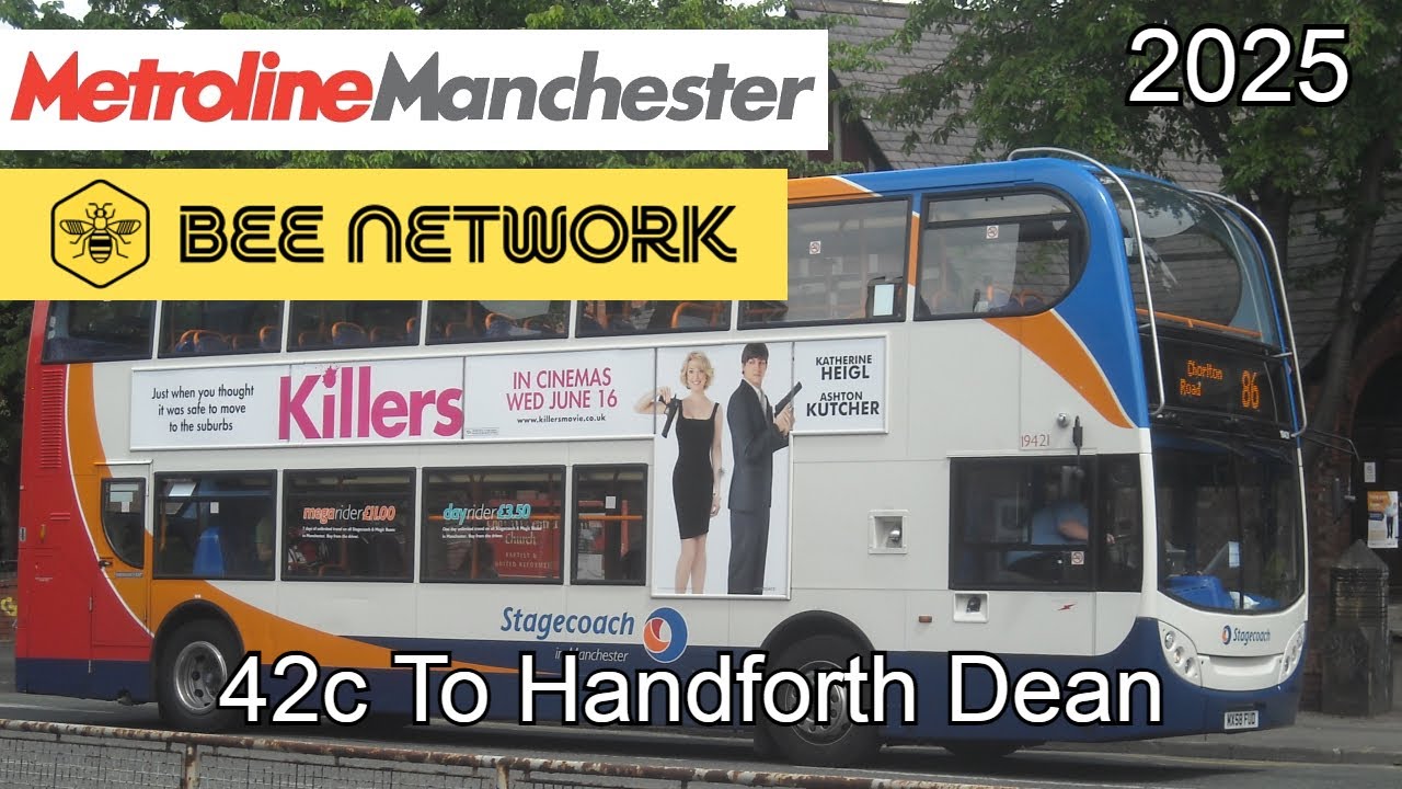 Bee Network: Metroline Manchester 42C to Handforth Dean via Didsbury ...