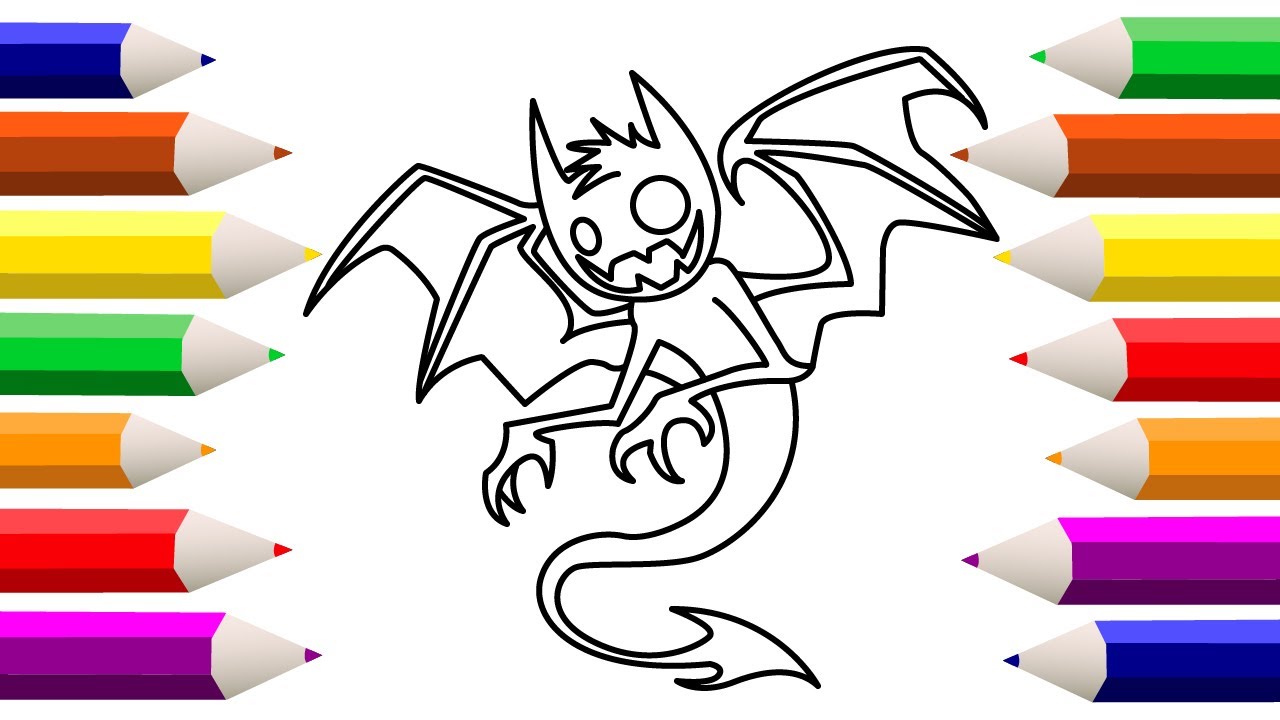 Daemon Cartoon Drawing, Painting and Coloring for Kids, Toddlers - YouTube