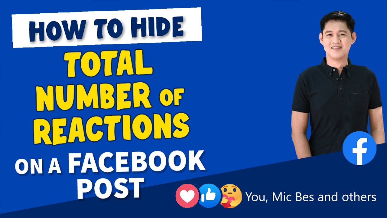 How to Hide the Total number of Reactions on a Facebook Post? - YouTube