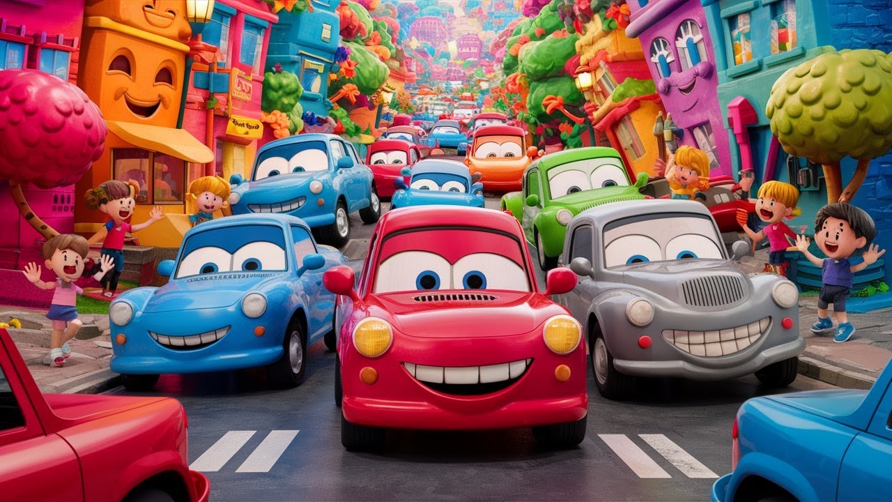 Vroom Vroom Let's Go Zoom! 🚗 | Fun Car Cartoon Singalong for Kids ...