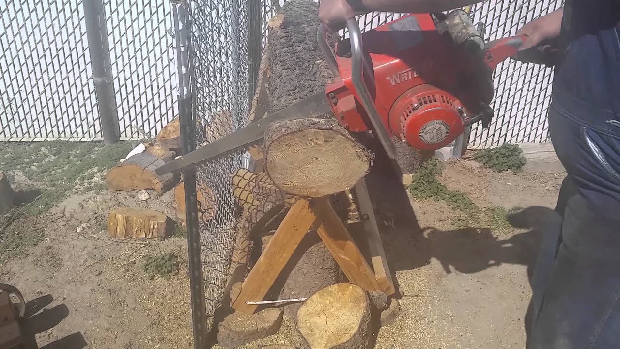 Wright Saw Model B520 cutting pine - YouTube