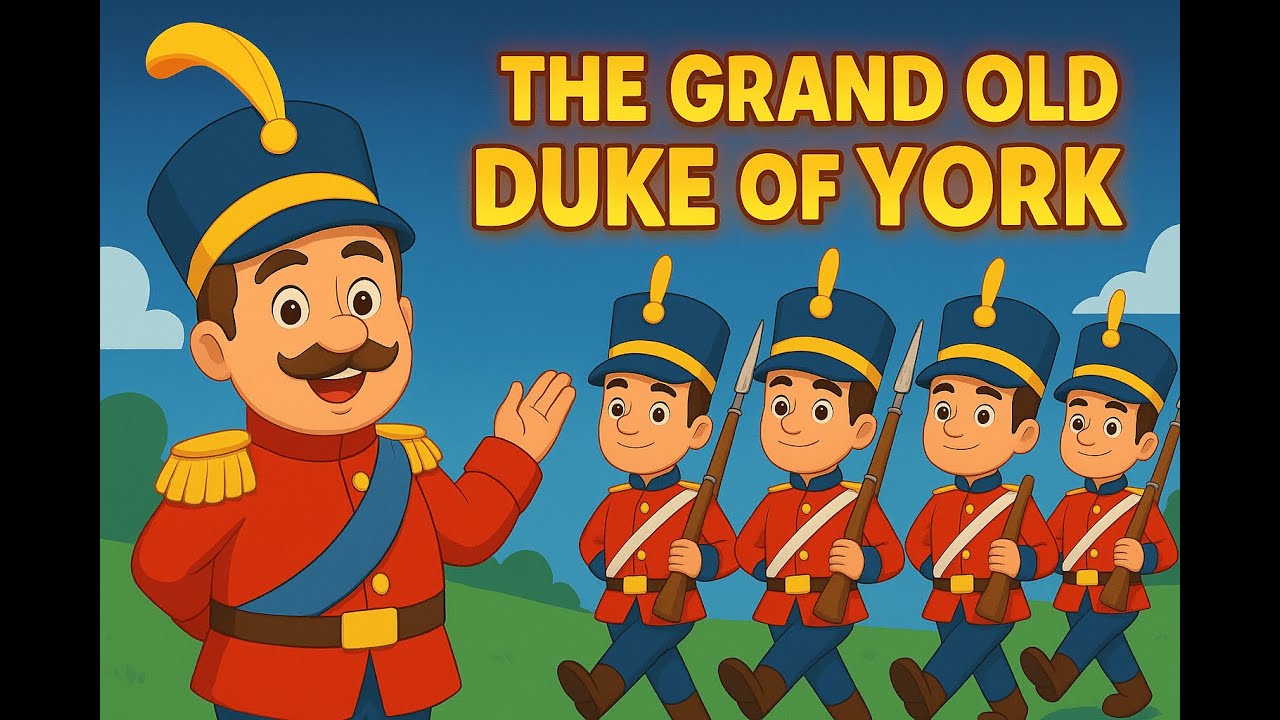 The Grand Old Duke of York | Marching Rhyme for Kids | PoobaaTV Nursery ...