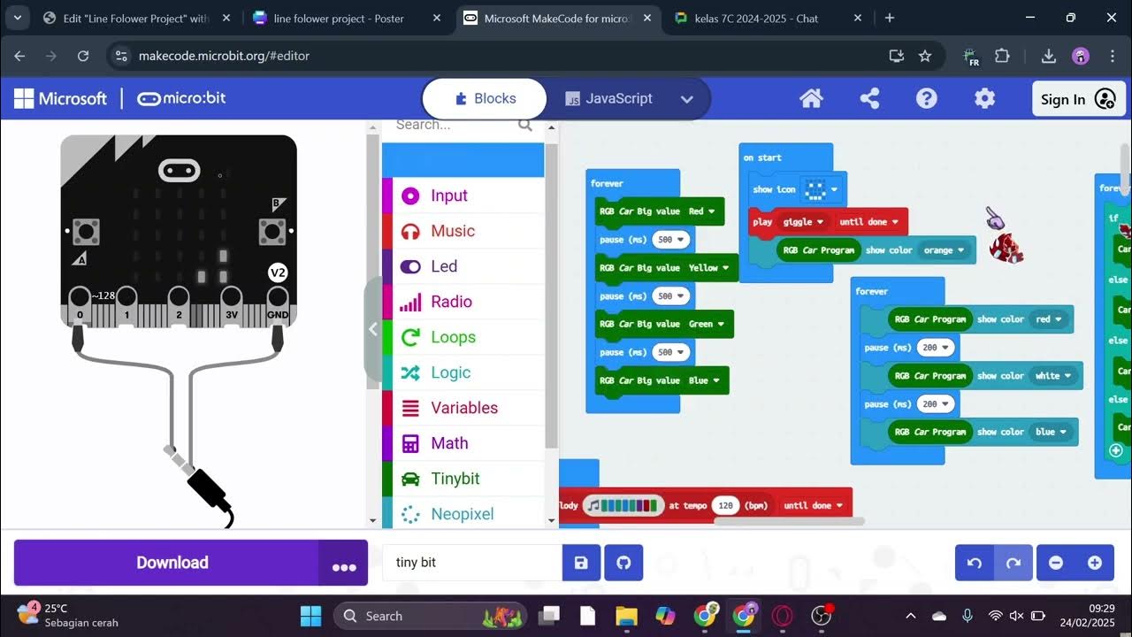CODE IN TINYBIT - YouTube