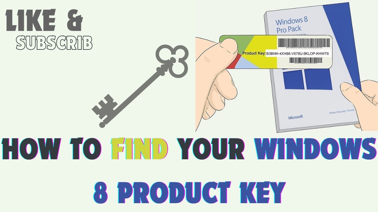 How to Find Your Windows 8 Product Key - YouTube