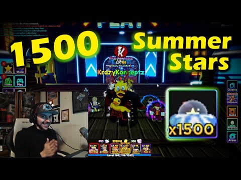 OPENING 1500 SUMMER STARS IN ANIME ADVENTURES FOR RODGER - YouTube