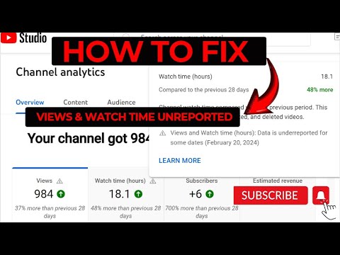 Views, Watch time (hours) is underreported for 20 February 2024 | How to fix - YouTube