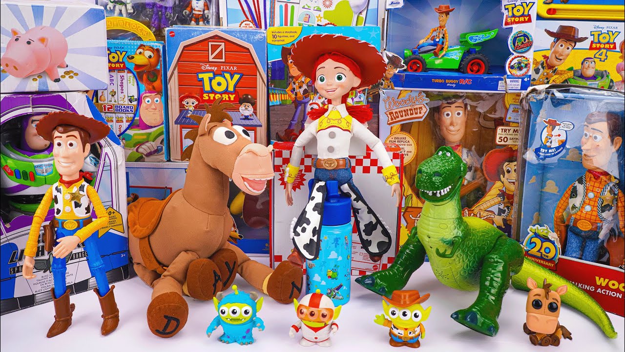 Unboxing Disney Pixar Toy Story toy collection ASMR | Woody, Bullseye ...