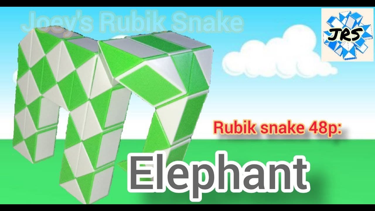 Rubik snake 48 : ELEPHANT | JRS tutorial - YouTube