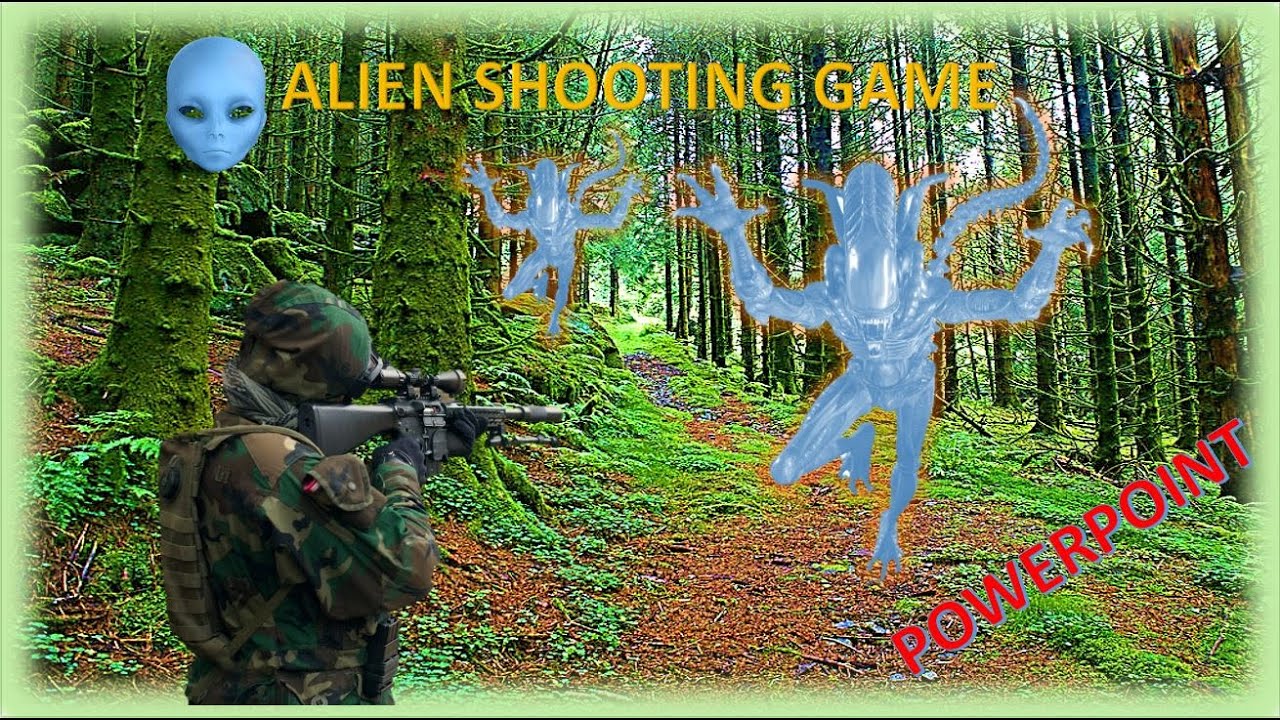 How to make a Game in PowerPoint! Alien Shooter Game [Tutorial] - YouTube