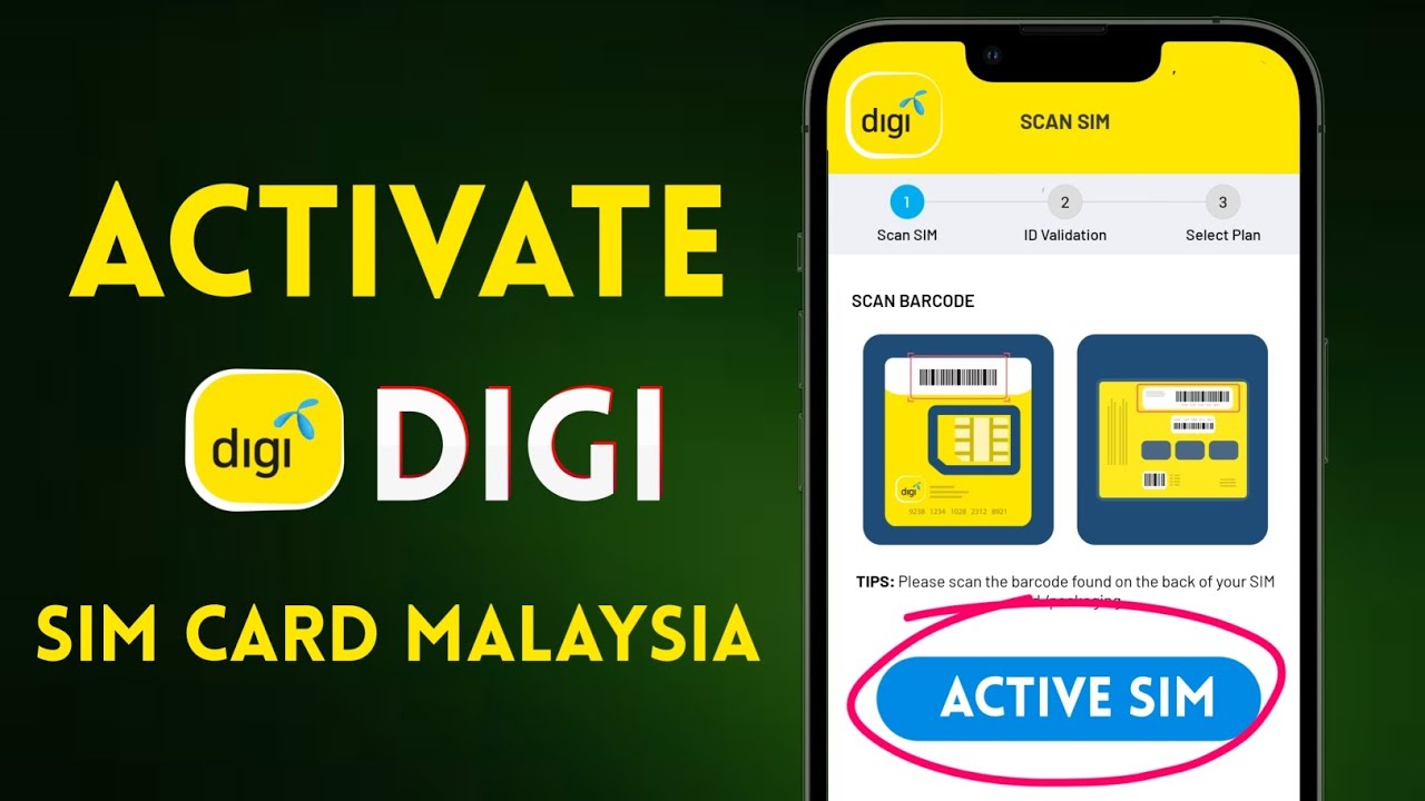 how to activate digi sim card malaysia - YouTube