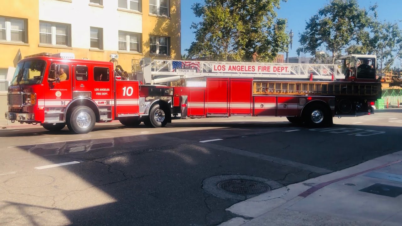 LAFD Light Force 10 Returns to Station 10 - YouTube