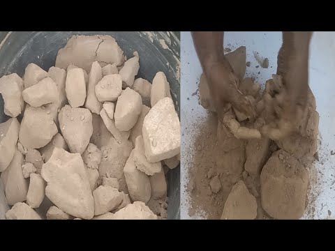 most requested pure clay floor dry crushing paste play - YouTube
