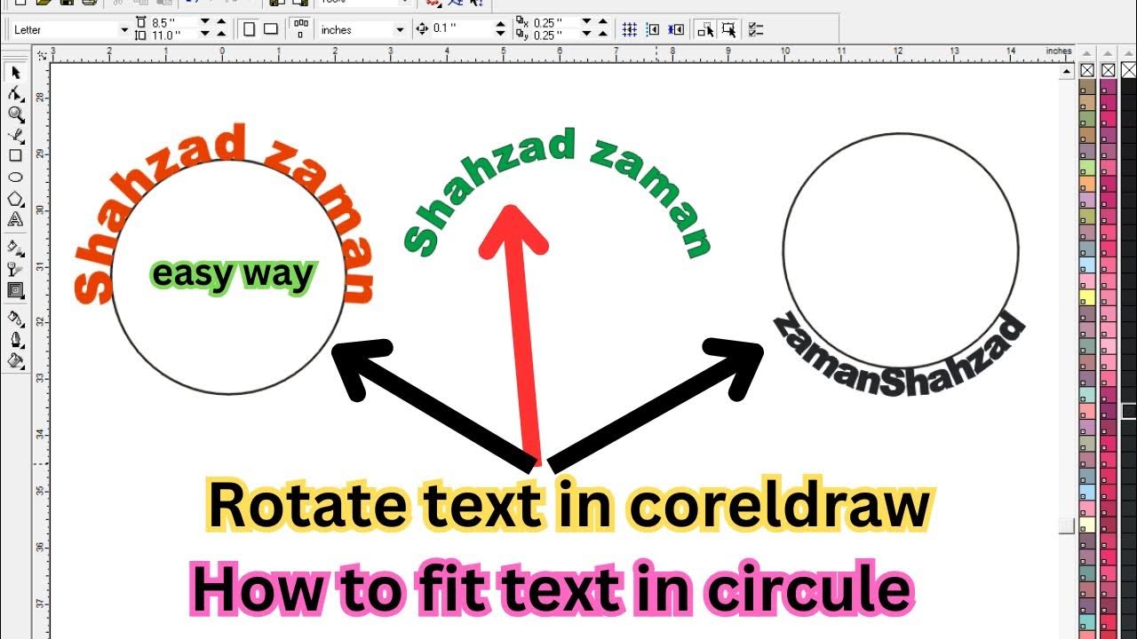 How to rotate text in coreldraw| - YouTube