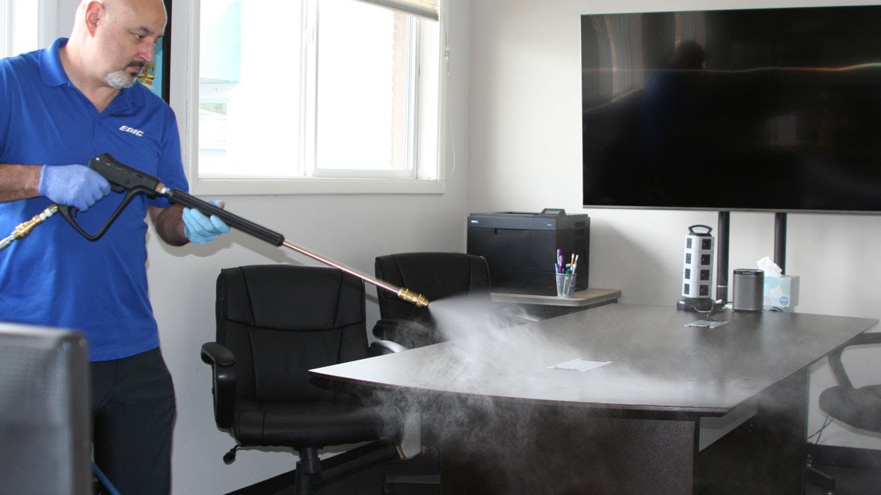 Mr. Gun for misting application of disinfecting chemical on surfaces ...