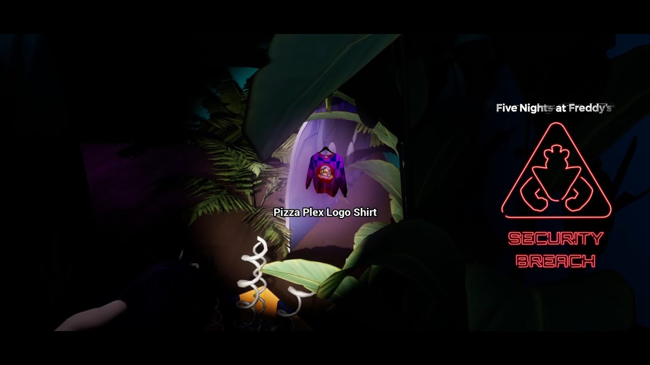 (FNAF) Five Nights At Freddy's: Security Breach - Pizza Plex Logo Shirt ...