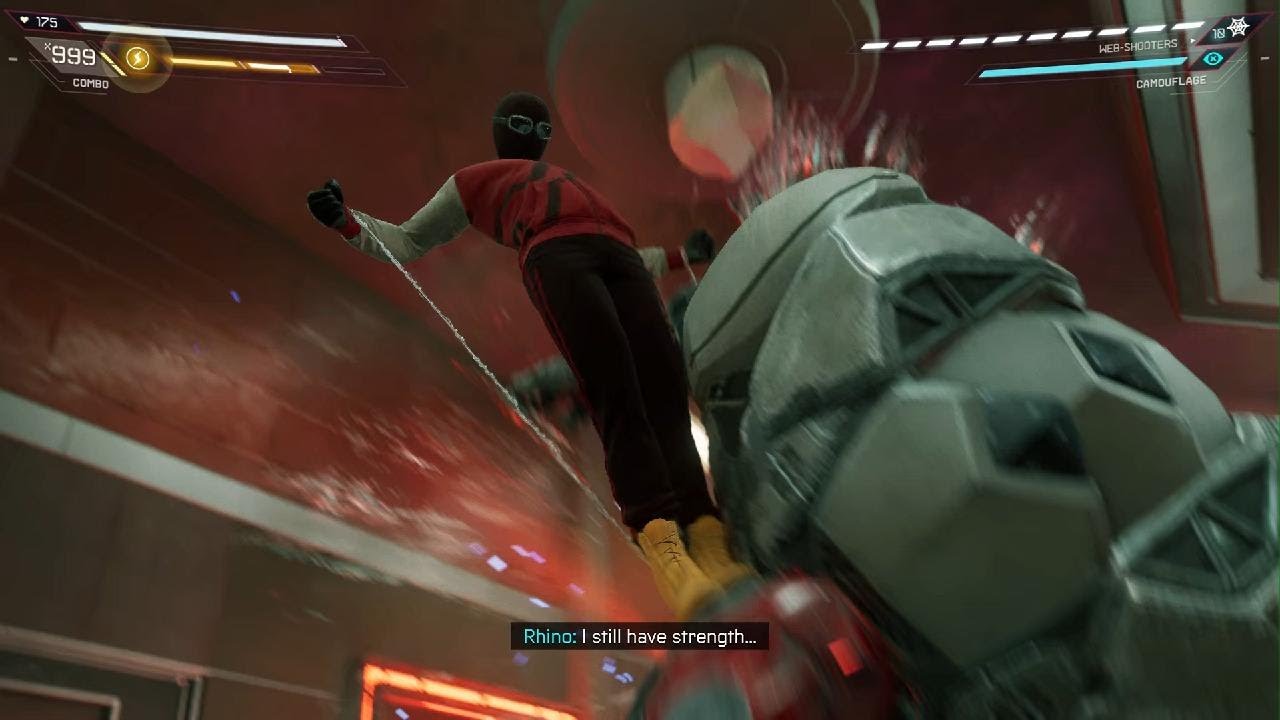 Spiderman Miles Morales Roxxon Rhino x999 combo ultimate difficulty ...