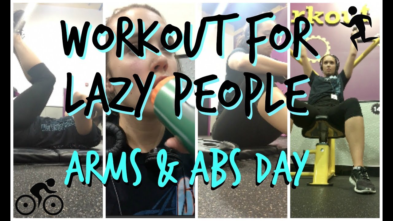 WORKOUT FOR LAZY PEOPLE | Arms & Abs - YouTube