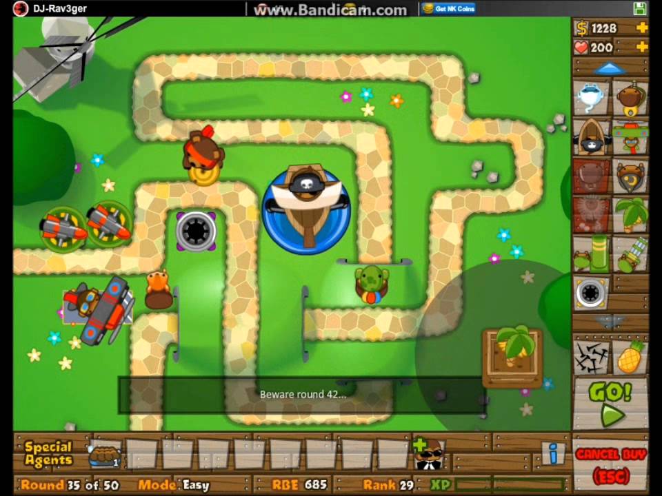 Bloons Tower Defense 5 - Beginner Map Easy Difficulty - YouTube
