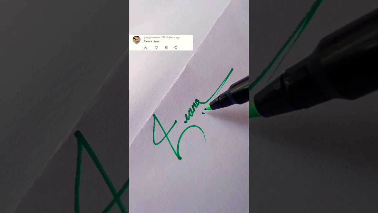 How to make sign of letter L ?? #Liana signature Design #Liana ...