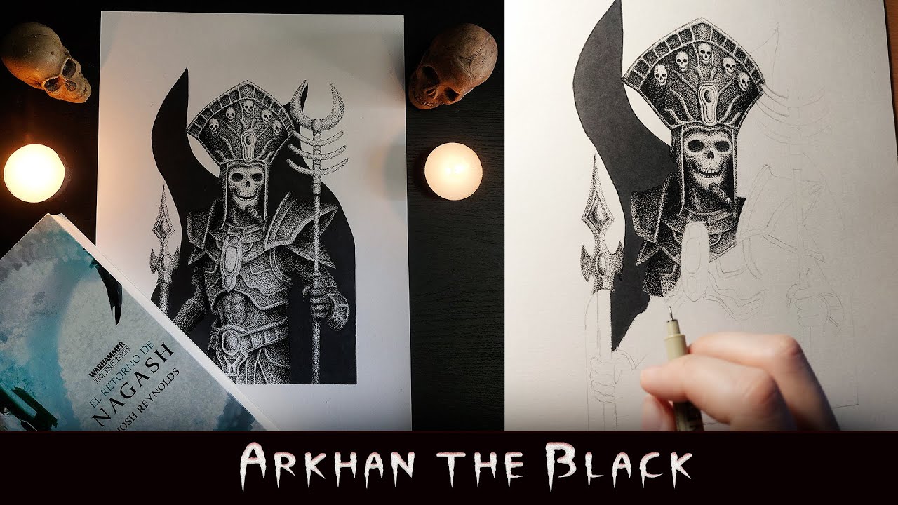 How I made this illustrarion | Arkhan the Black #warhammer # ...