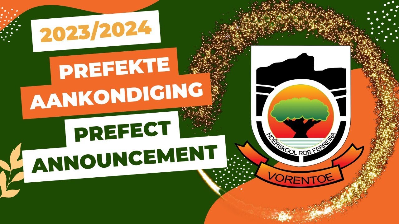Rob Ferreira Prefekte aankondiging/Prefect Announcement - YouTube