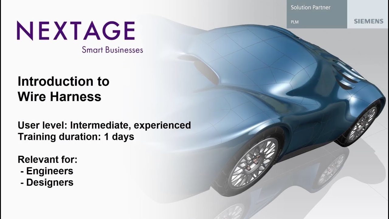 SE Solid Edge Wire Harness - Course Summary - NEXTAGE - YouTube