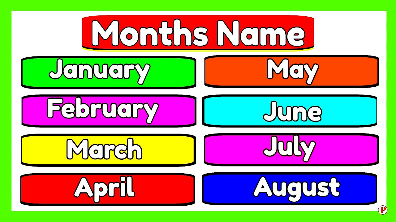 Learn 12 Months Name In English | January February Ki Spelling ...