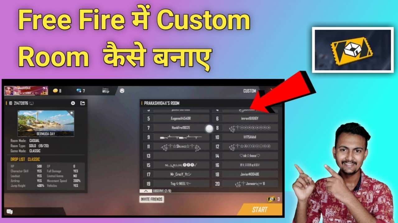 How To Create Custom Room In Free Fire 2020 || Free Fire Me Custom Room ...