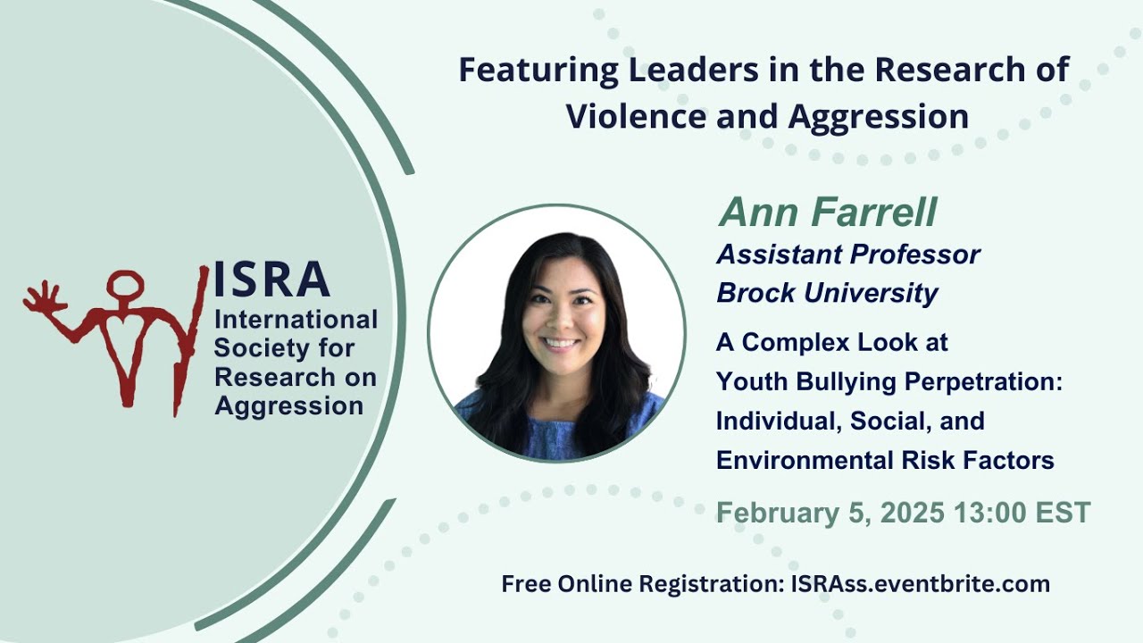 2024-25 ISRA Speaker Series - Dr. Ann Farrell - YouTube