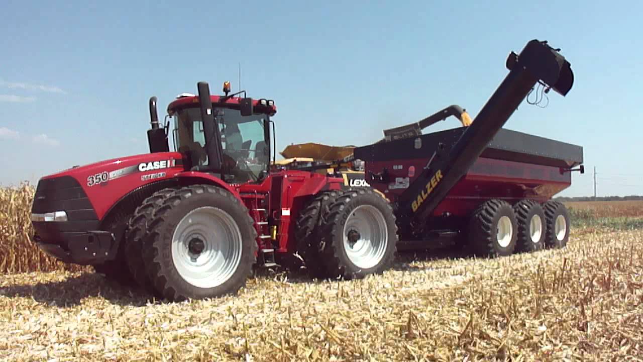 Claas Lexion, Case Ih steiger with Balzer grain cat. - YouTube
