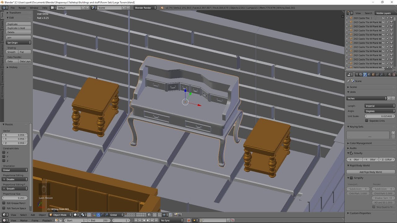 Writing Desk Modeling Tutorial for Blender | Inn Pt.4 - YouTube