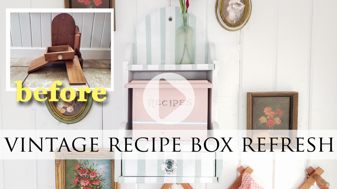 Vintage Recipe Box Upcycled - YouTube