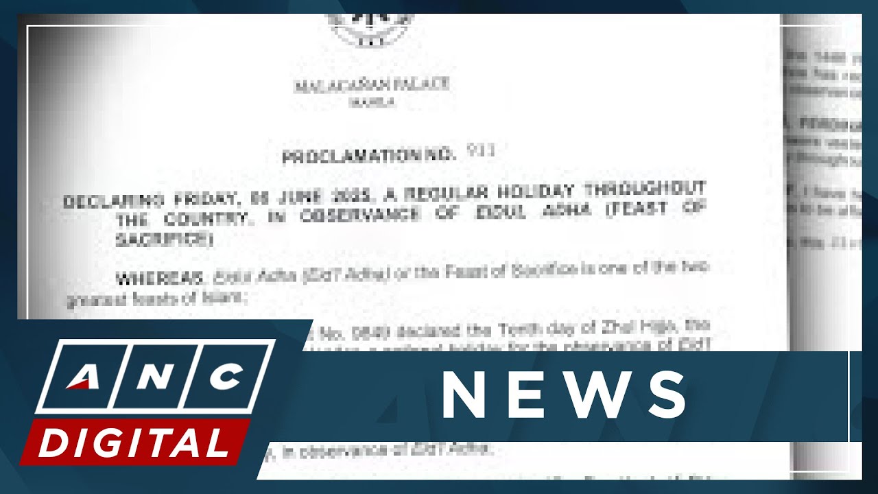 Marcos declares June 6 as national holiday in observance of Eid'l Adha ...