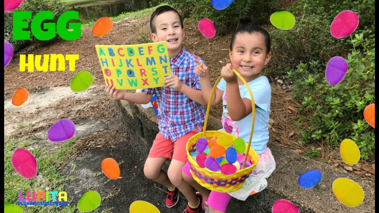 EGG HUNT for Kids Learning Alphabet Letters ABCDEFGHIJKLMNOPQRSTUVWXYZ ...