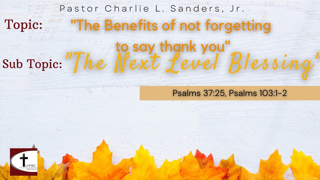 Pastor Charlie L. Sanders, Jr. | Live Sunday Worship - YouTube