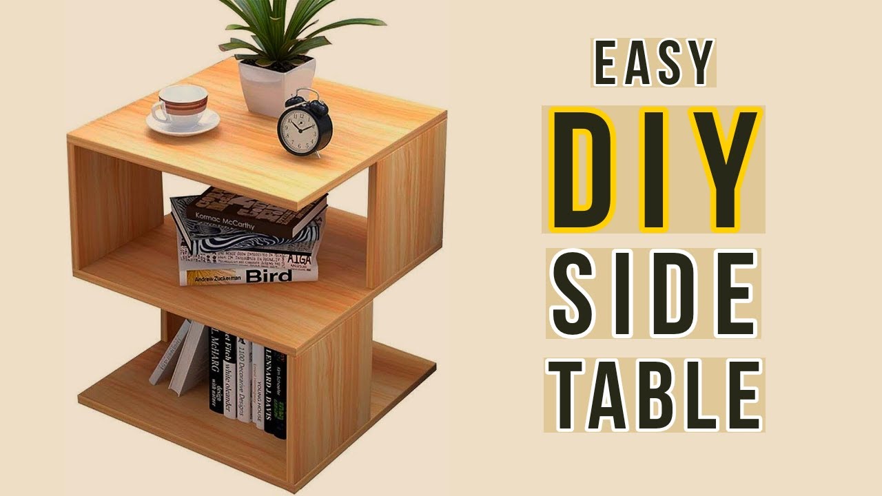 Awesome DIY Side Table | DIY Wooden Coffee Table Design For Living Room ...