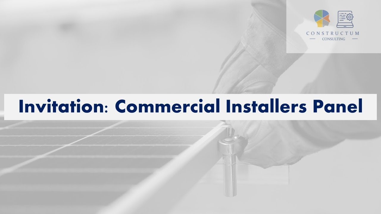 Invitation to join the panel commercial installers - YouTube