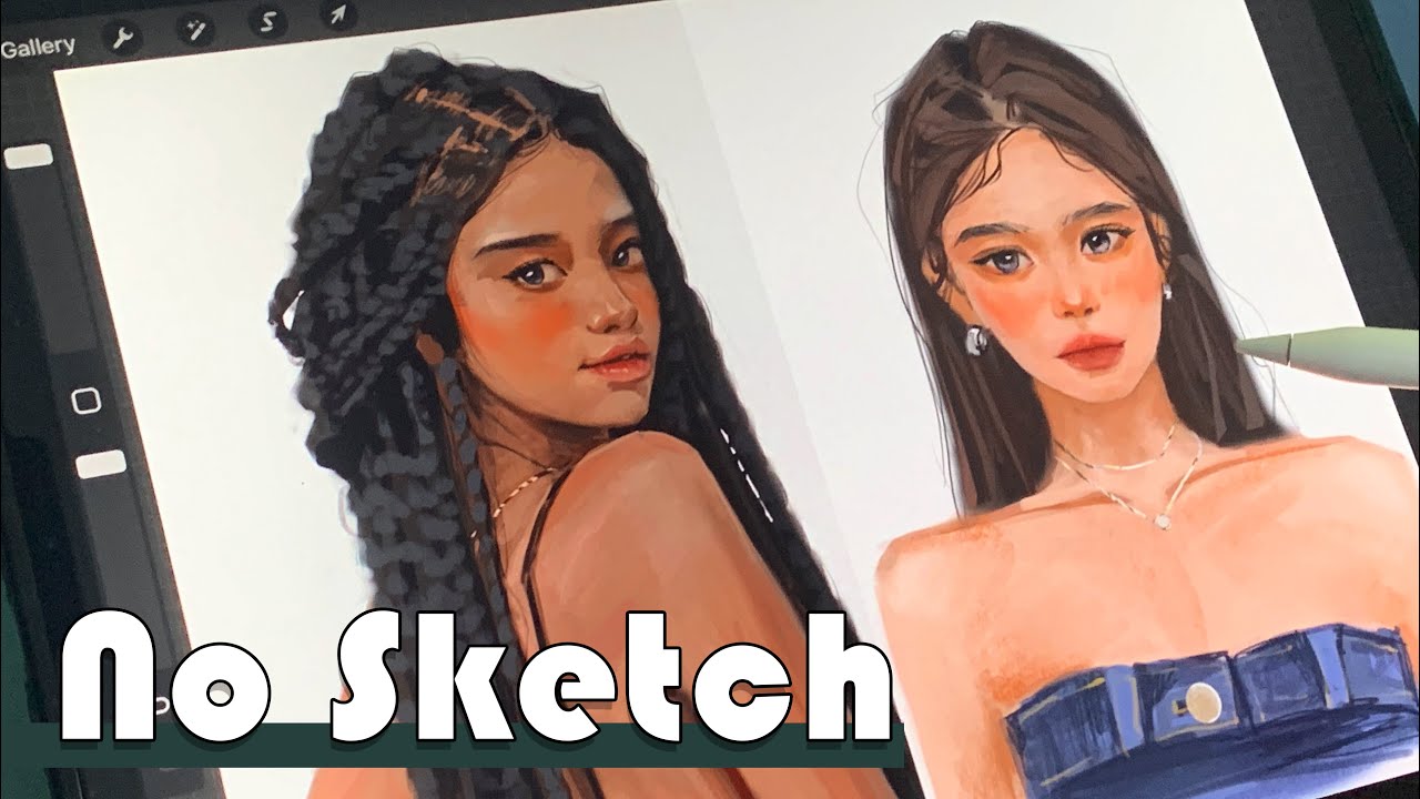 Challenge of painting without sketch in Procreate🎨丨SPEED PAINTING - YouTube