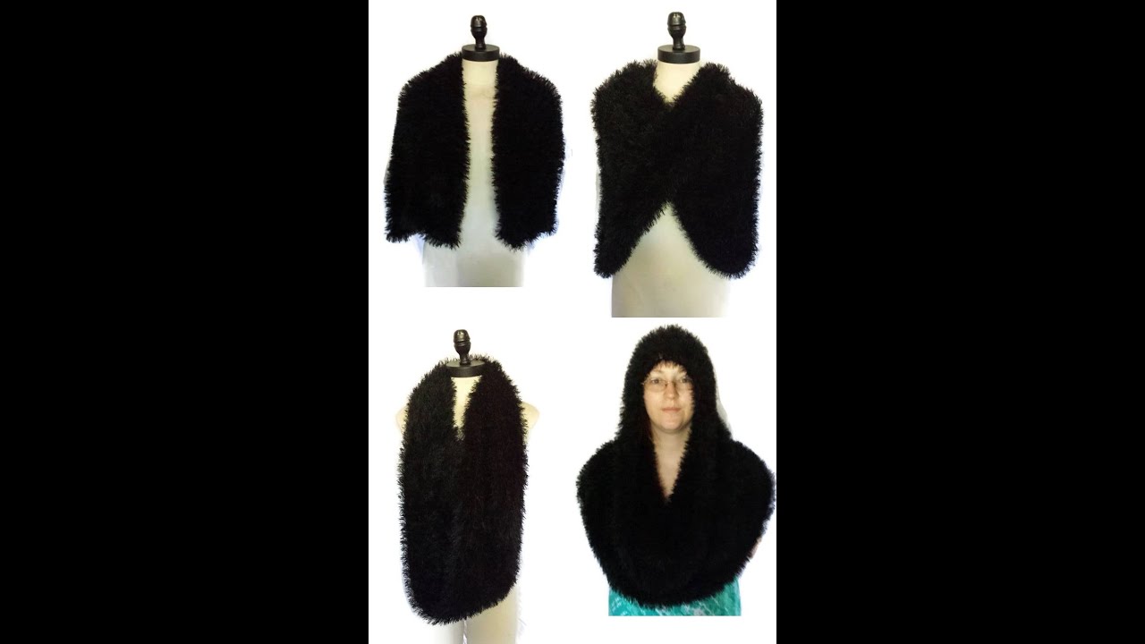 Loom Knit Magic Scarf Beginning to End - YouTube